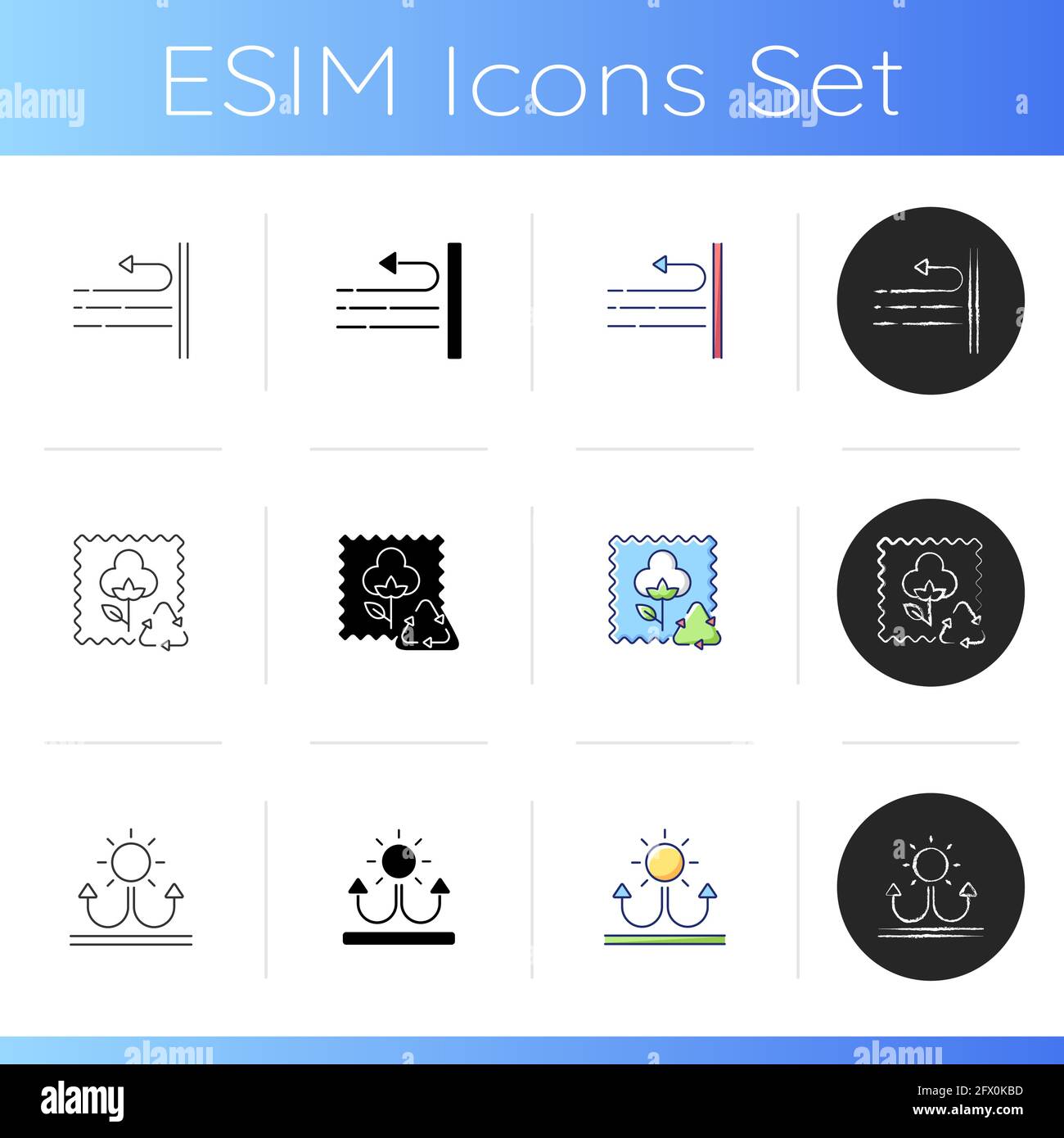 Different types of fabric feature icons set Stock Vector Image & Art ... Different types of fabric feature icons set Stock Vector Image & Art ...