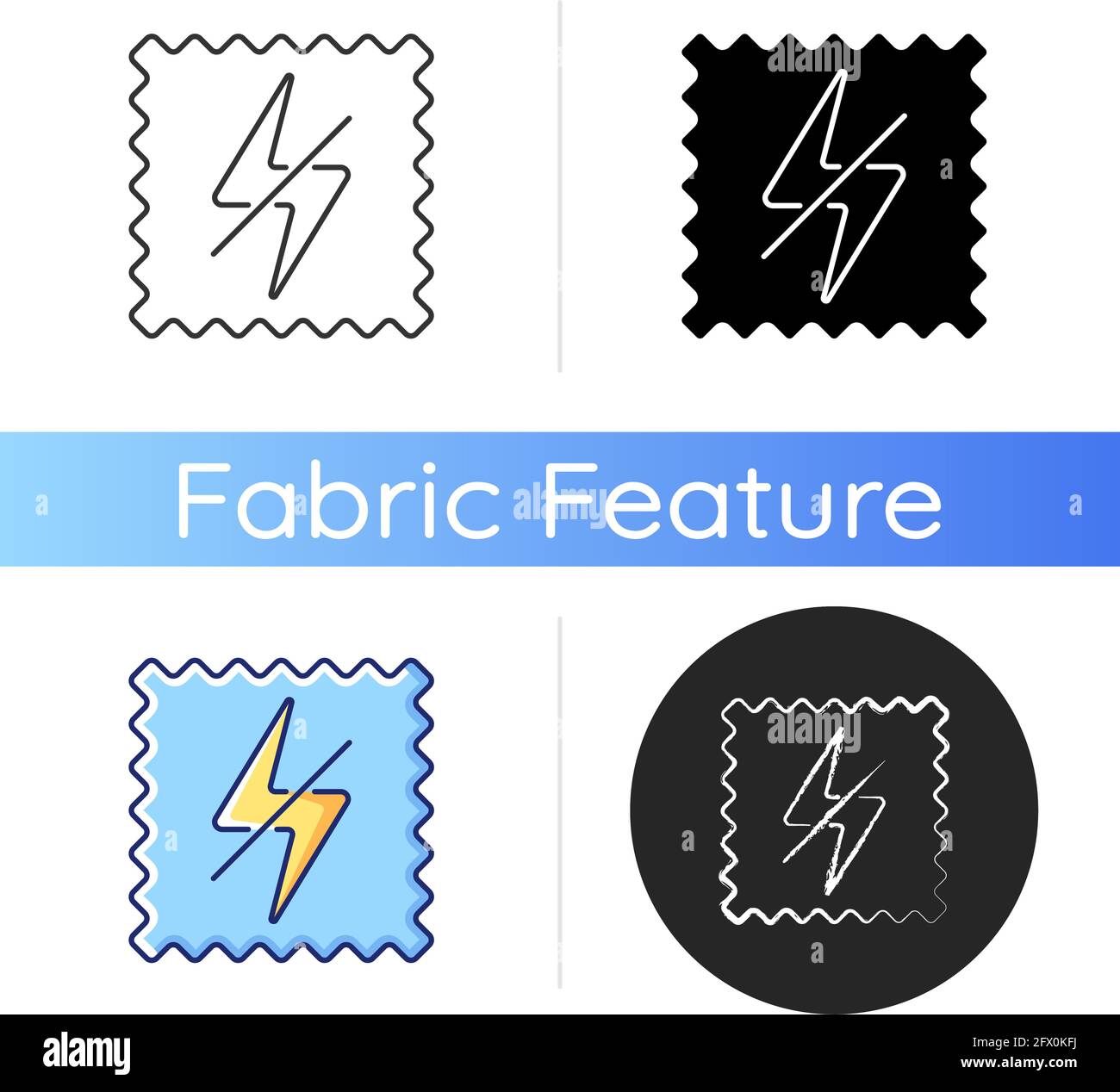 Fabric feature thin line Stock Vector Images - Alamy