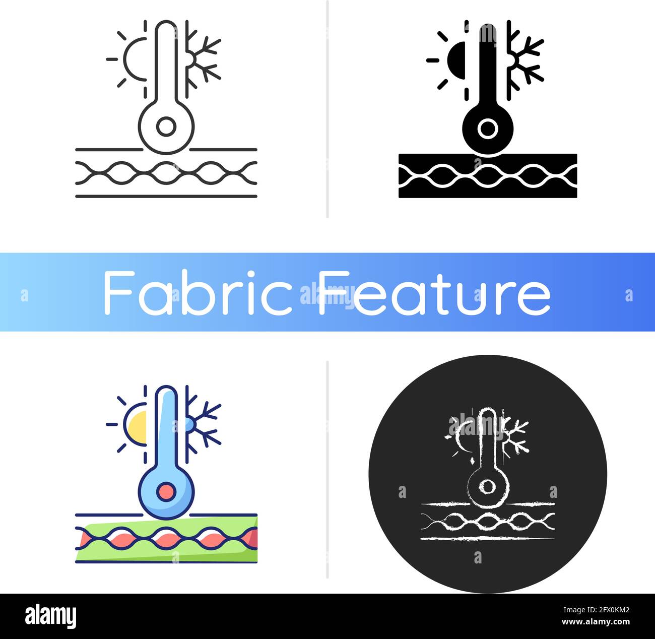 Thermal insulated fabric feature icon Stock Vector Image & Art - Alamy