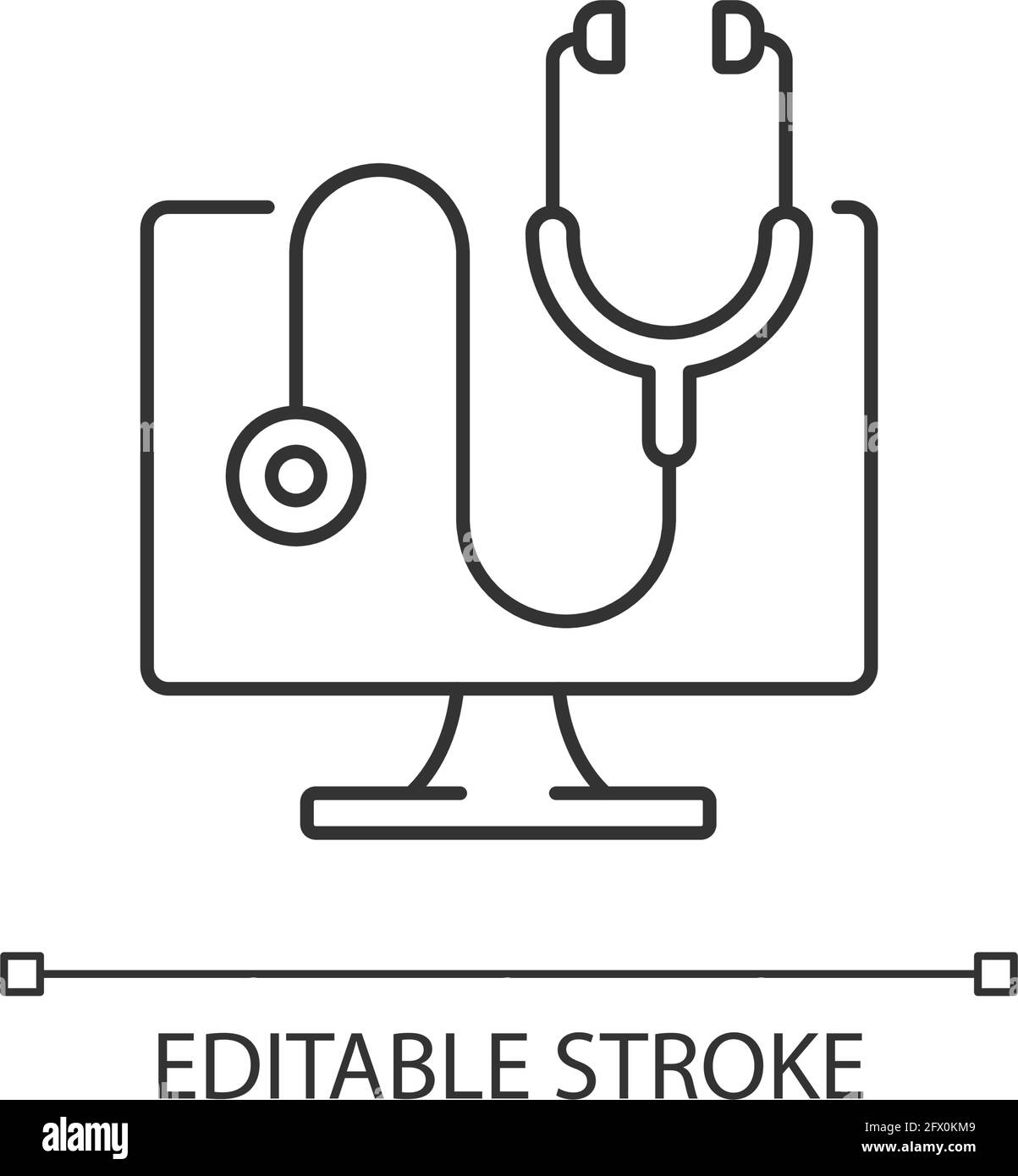 Computer diagnostics linear icon Stock Vector Image & Art - Alamy