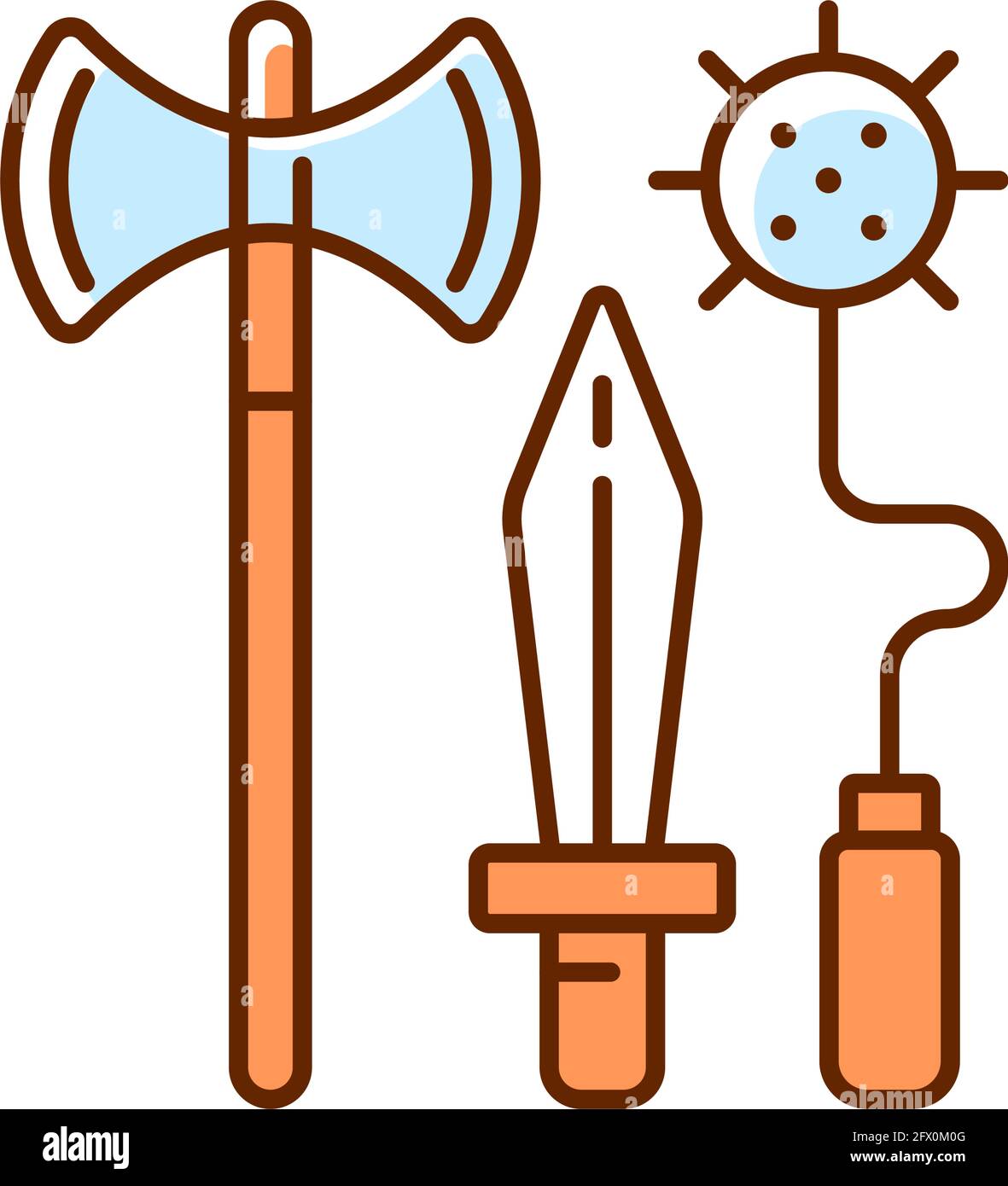 Knight weapons RGB color icon Stock Vector Image & Art - Alamy