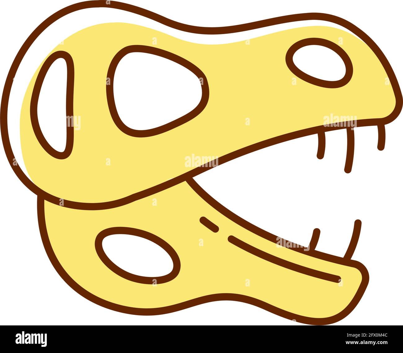 Dinosaur skeleton RGB color icon Stock Vector Image & Art - Alamy