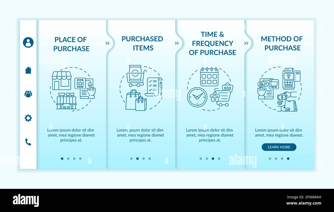 Consumer behavior patterns onboarding vector template Stock Vector Image & Art - Alamy