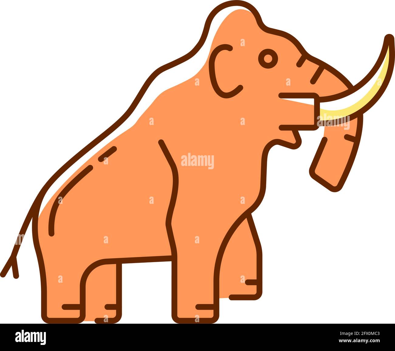 Mammoth animal line icon hi-res stock photography and images - Alamy