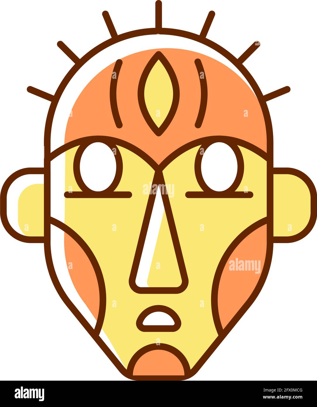 Ritual masks RGB color icon Stock Vector Image & Art - Alamy