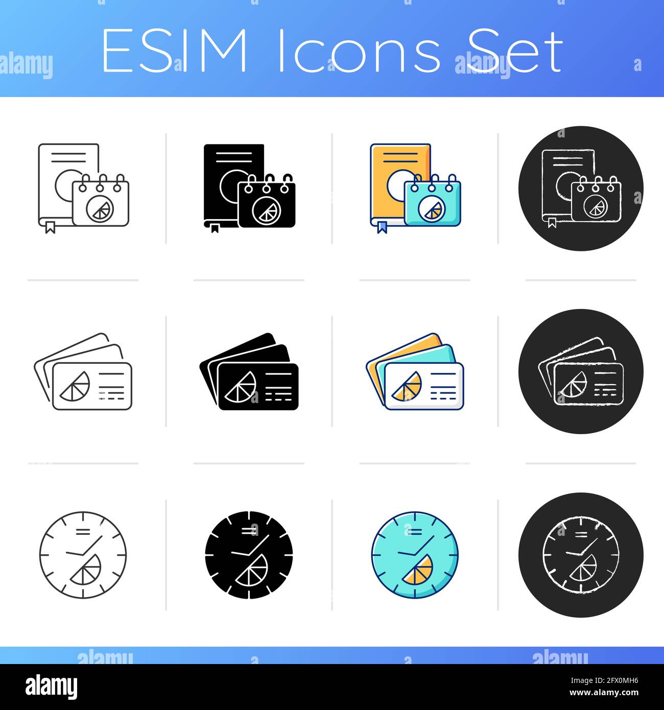 Company branding materials icons set Stock Vector Image & Art - Alamy