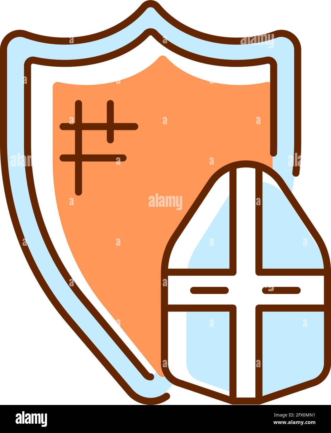 Knight armor RGB color icon Stock Vector Image & Art - Alamy