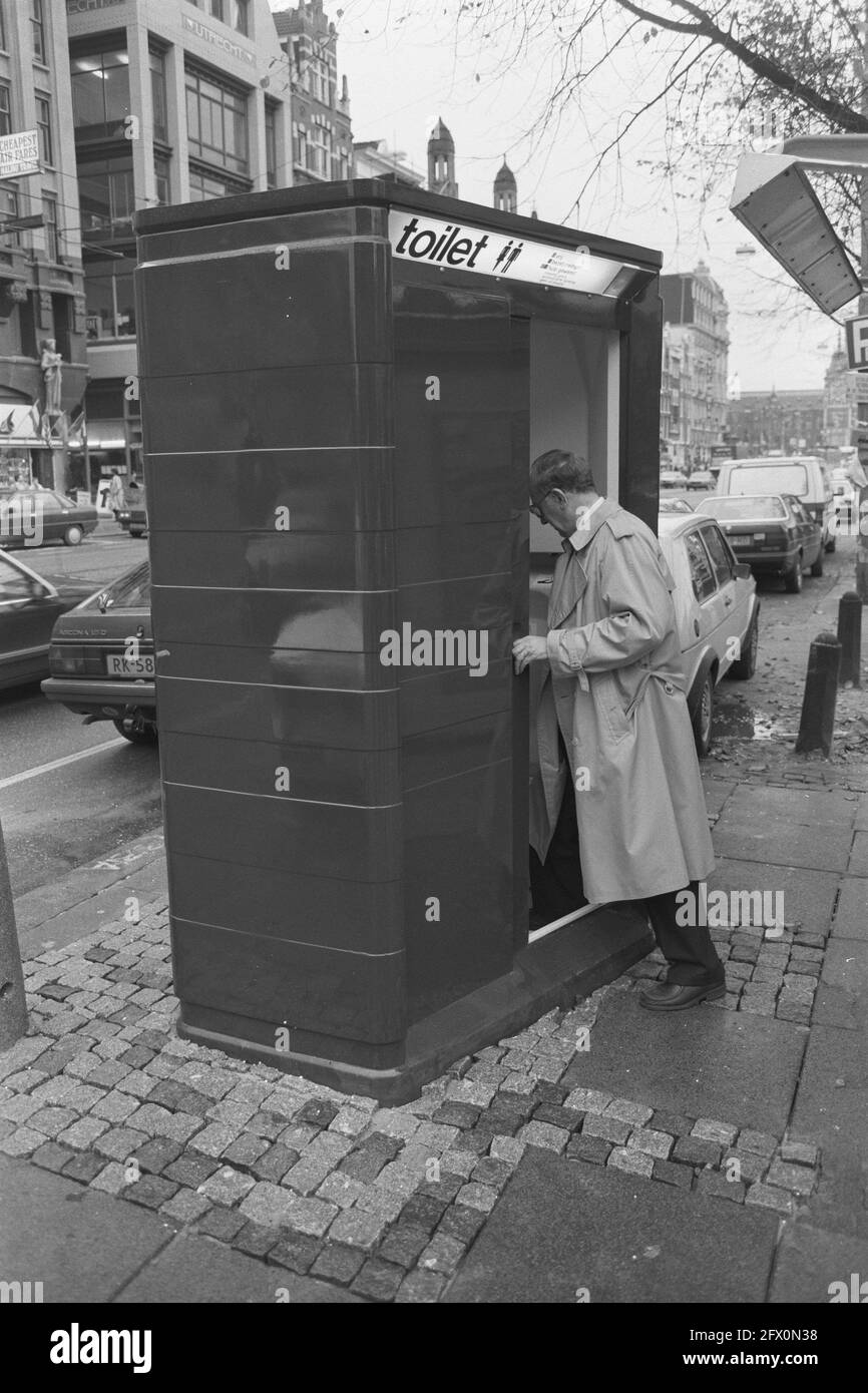 Self-cleaning city toilet in Amsterdam, 29 October 1987, toilets, The ...