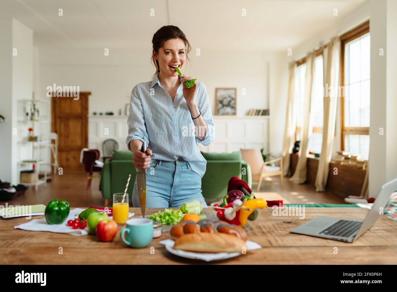 Family Cooking Recipe On Laptop High Resolution Stock Photography and ...