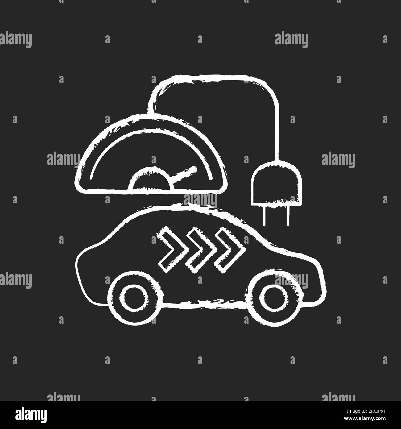 Level 3 charger chalk white icon on black background Stock Vector Image ...