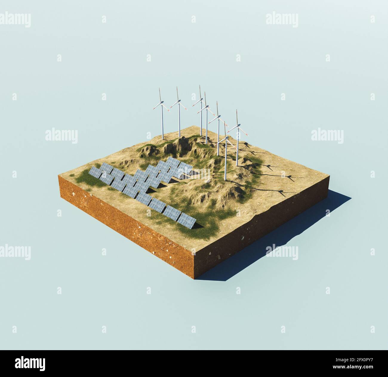 3d solar blue energy photovoltaic panel power hi-res stock photography ...