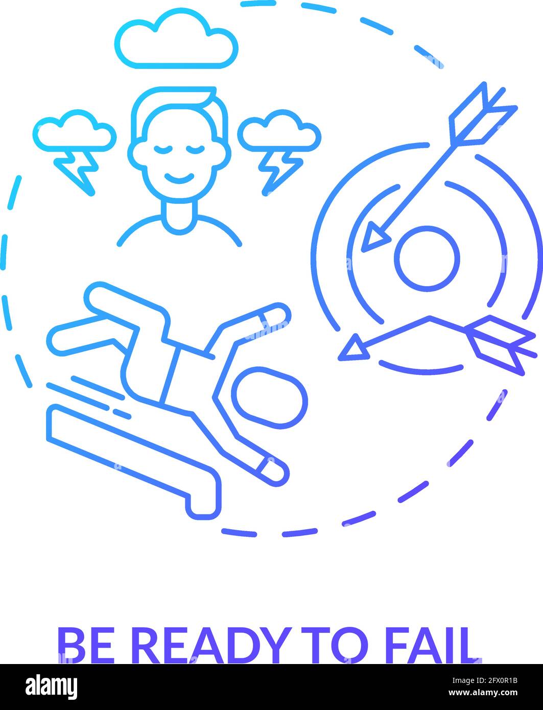 Be ready to fail navy gradient concept icon Stock Vector Image & Art ...