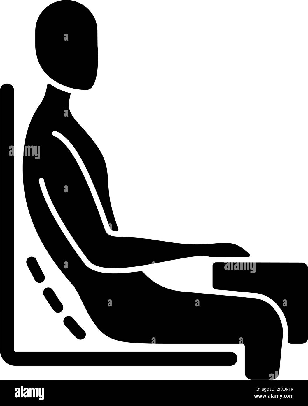 Bad sitting habit black glyph icon Stock Vector Image & Art - Alamy