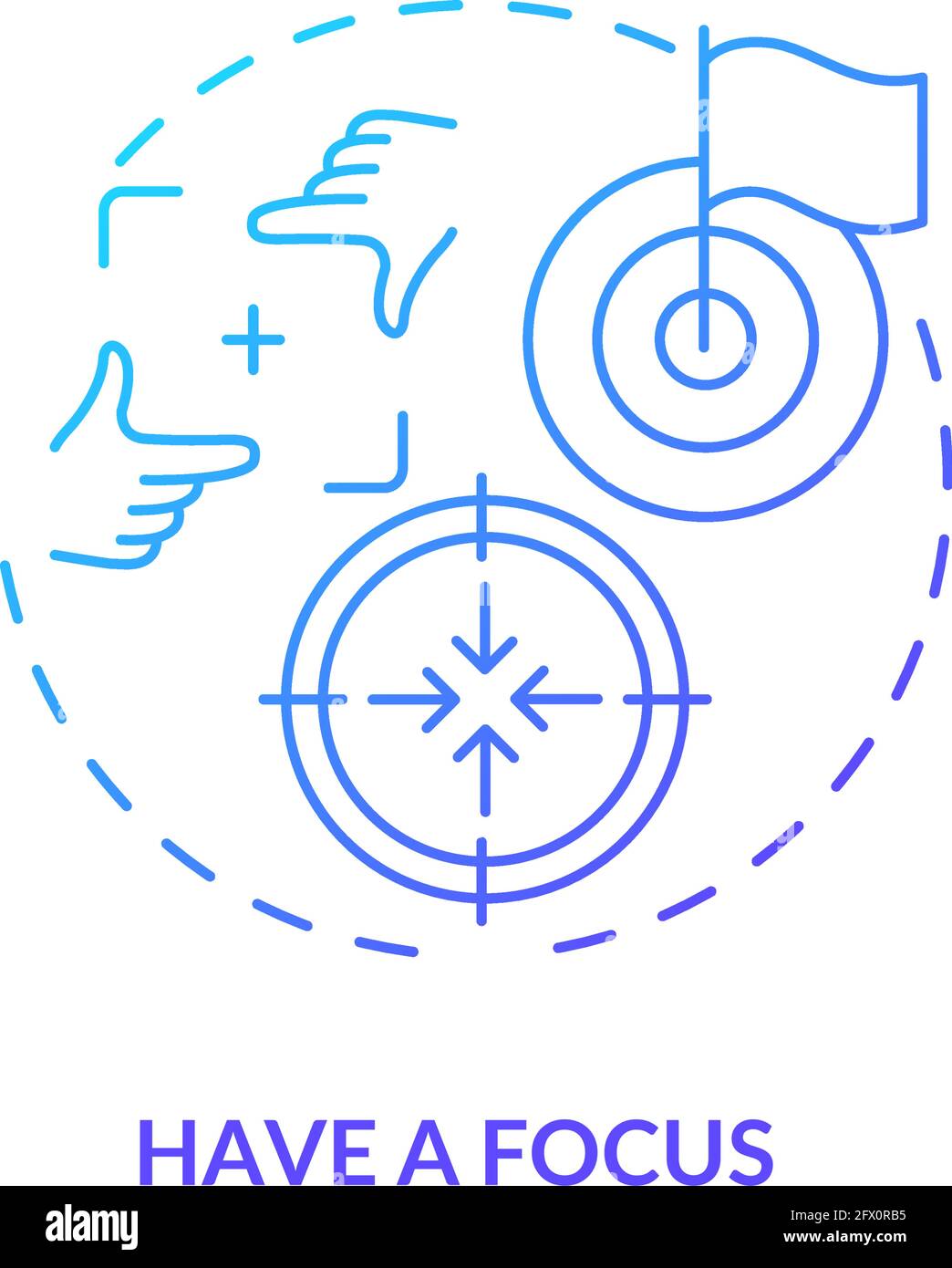 Have focus navy gradient concept icon Stock Vector Image & Art - Alamy