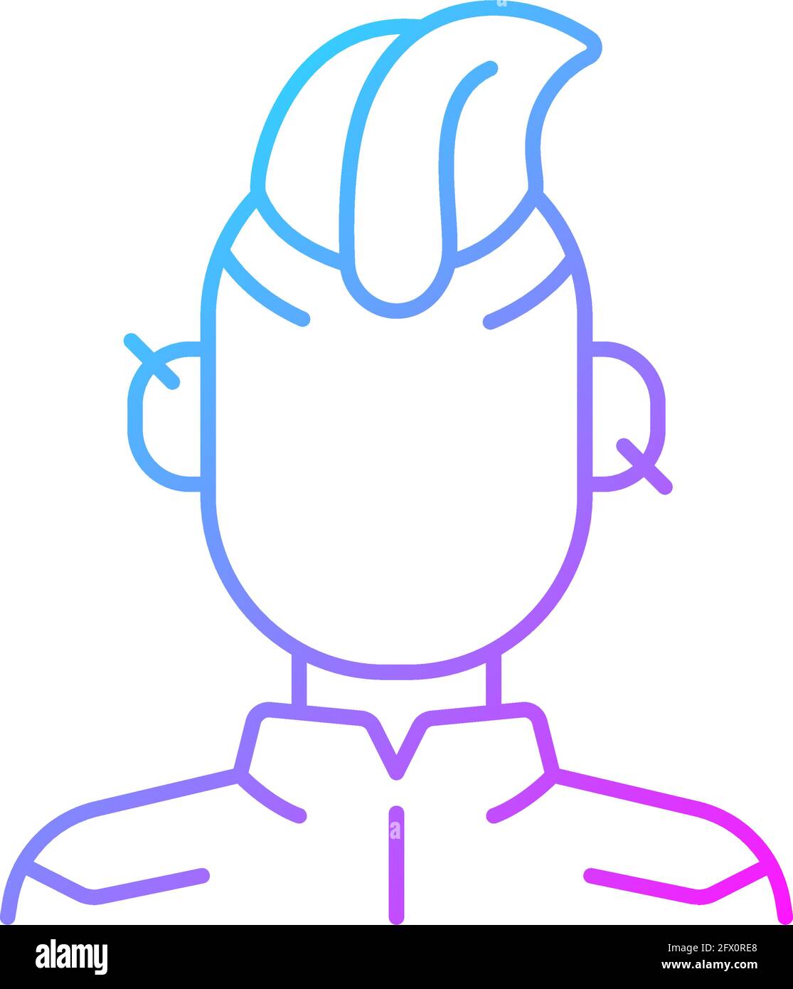 Cyberpunk person gradient linear vector icon Stock Vector Image & Art ...