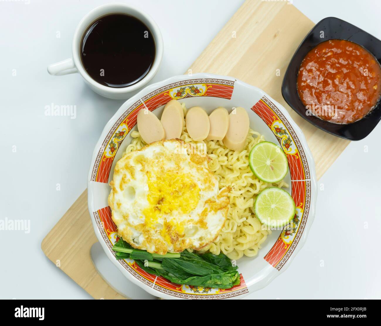 Indonesian Mie Goreng or Fried Noodle with egg traditional Indonesian ...