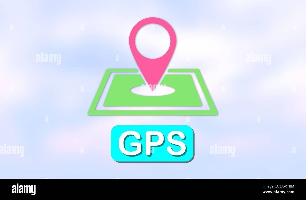 Illustration of a gps concept Stock Photo - Alamy