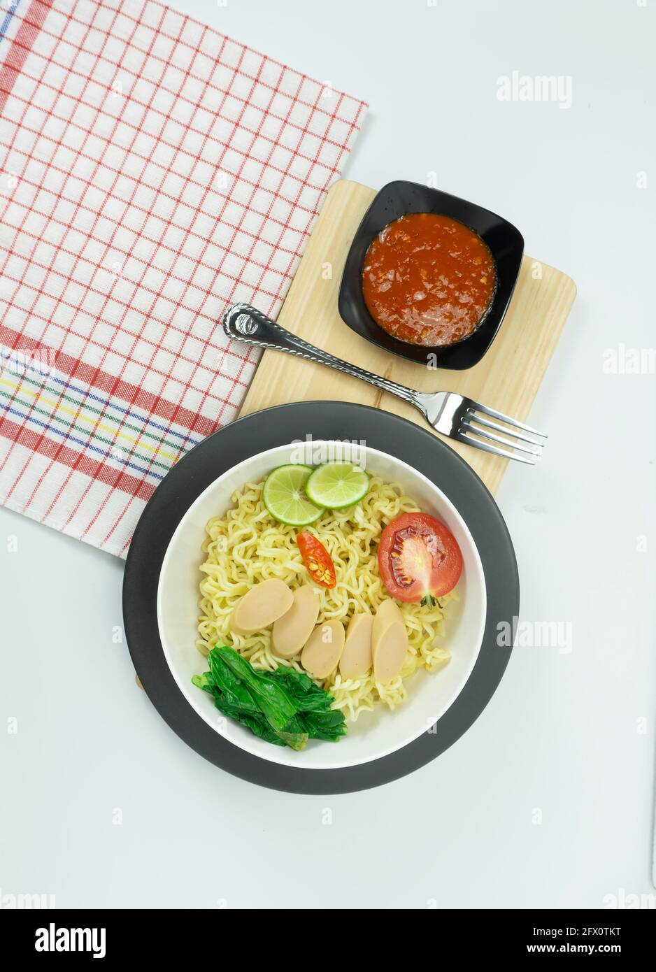 Indonesian Mie Goreng or Fried Noodle with egg traditional Indonesian ...
