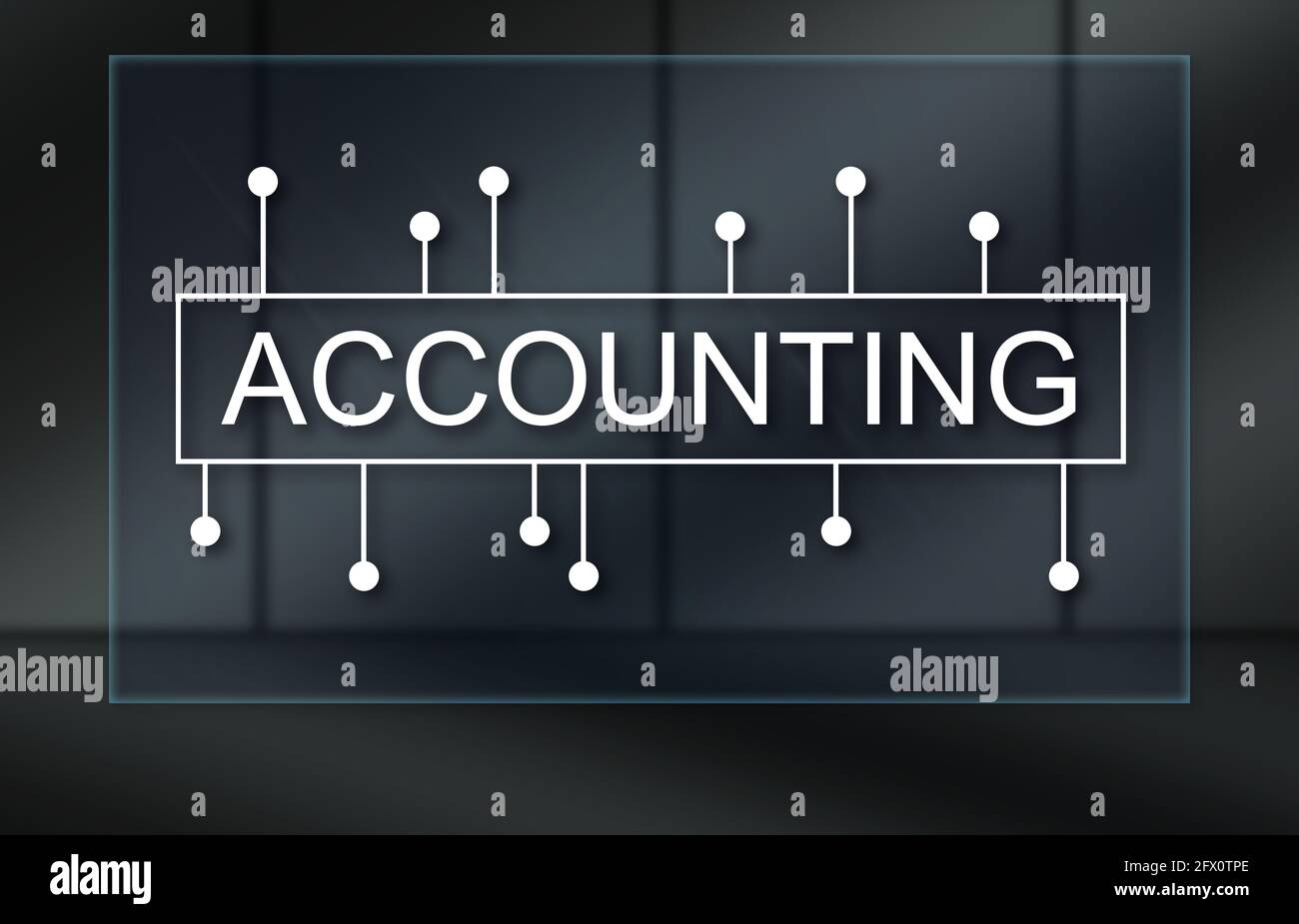 Accounting concept on dark background Stock Photo - Alamy