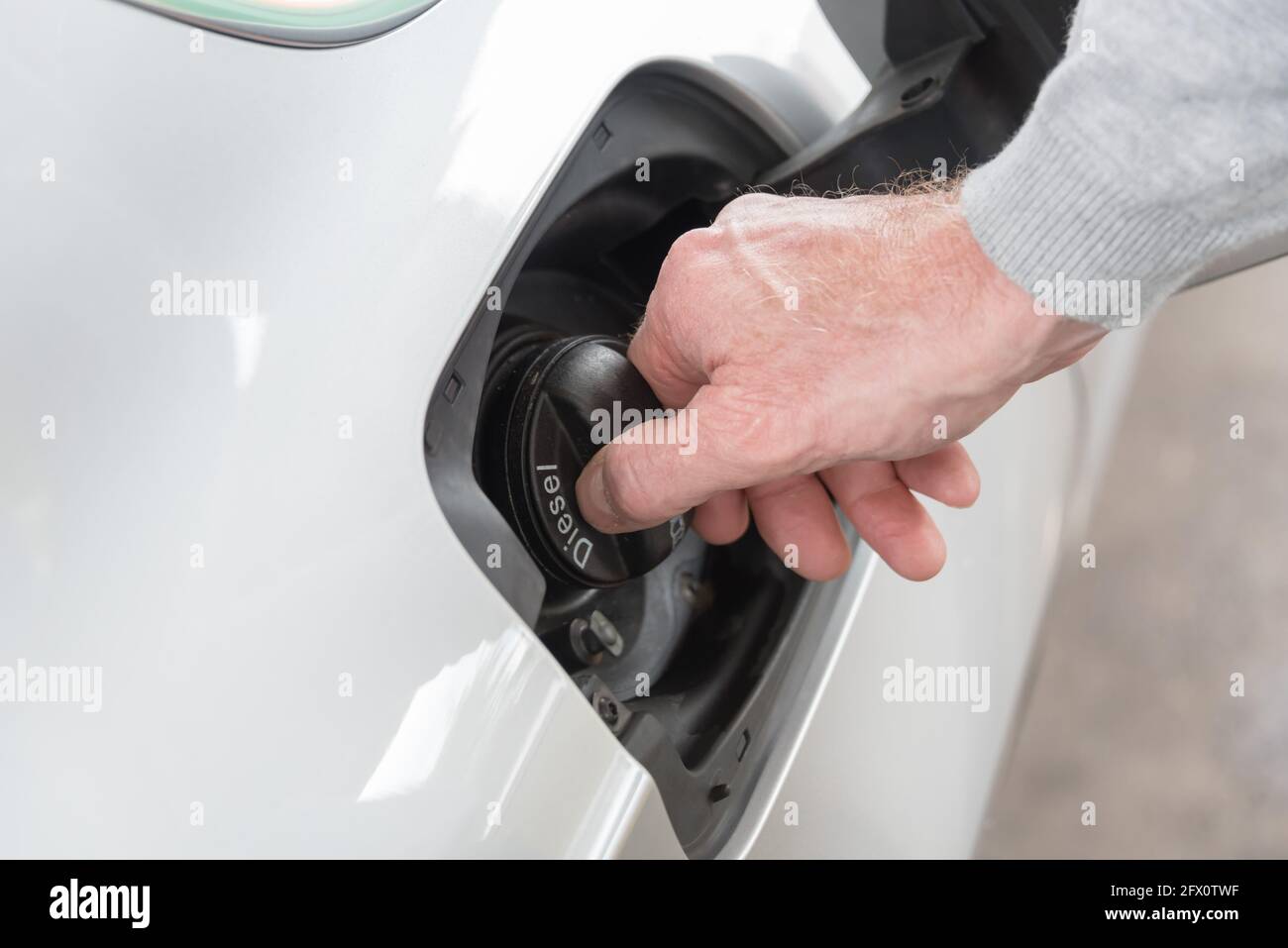 Open fuel filler cap diesel hi-res stock photography and images - Alamy