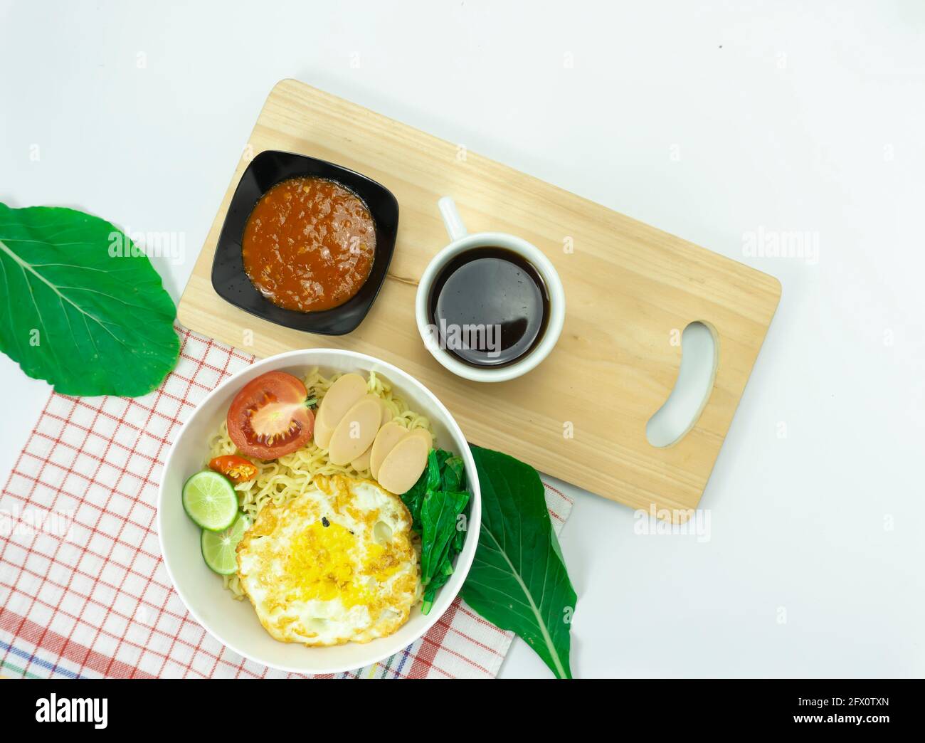 Indonesian Mie Goreng or Fried Noodle with egg traditional Indonesian ...