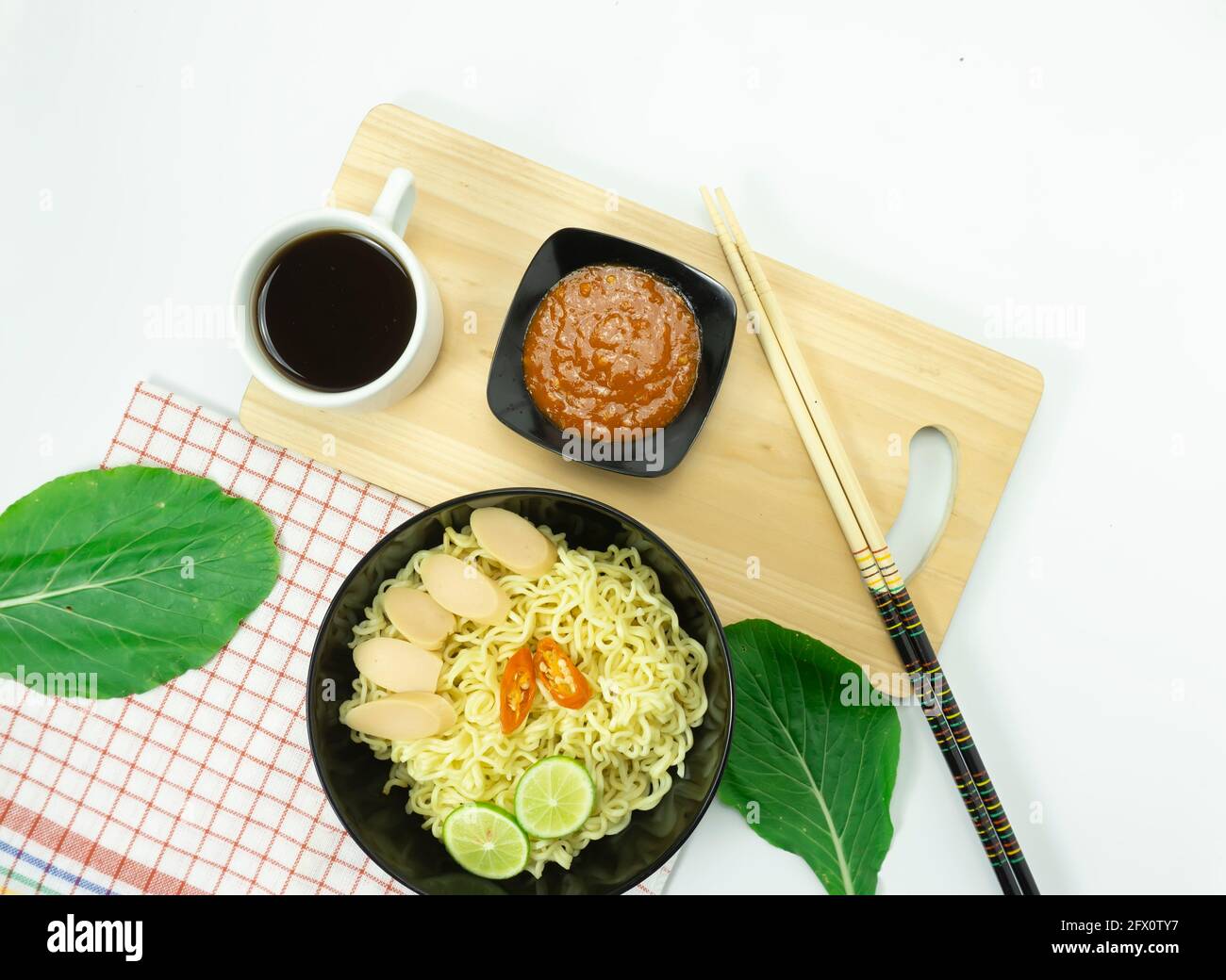 Indonesian Mie Goreng or Fried Noodle with egg traditional Indonesian ...