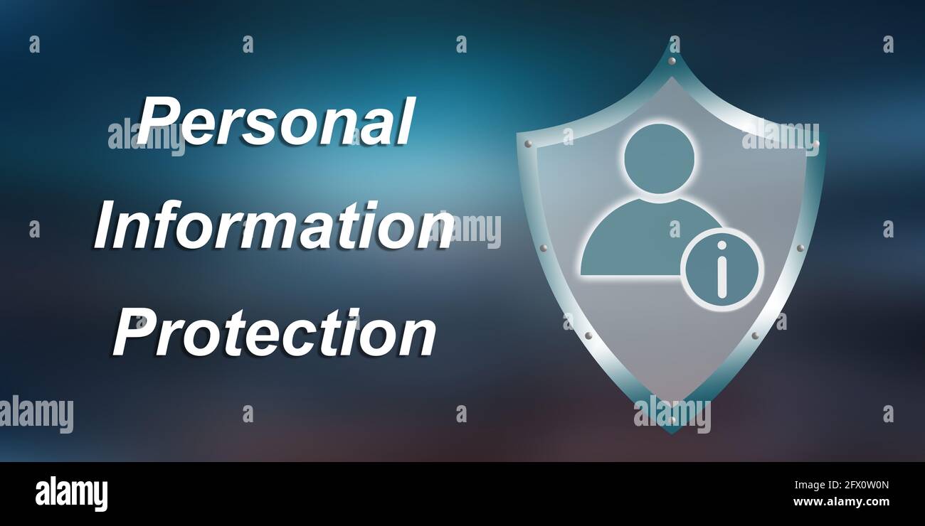 Illustration of a personal information protection concept Stock Photo ...