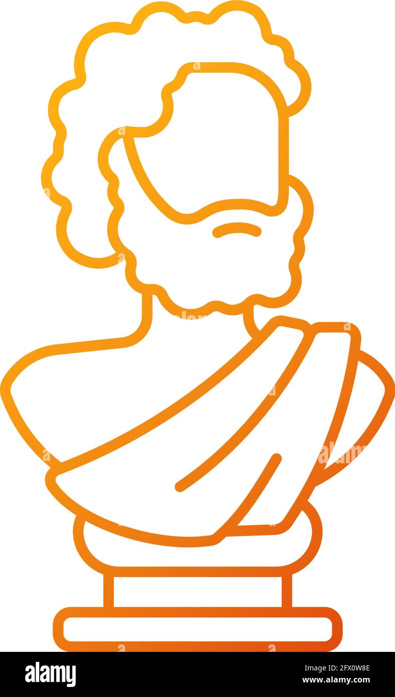 Ancient statue gradient linear vector icon Stock Vector Image & Art - Alamy