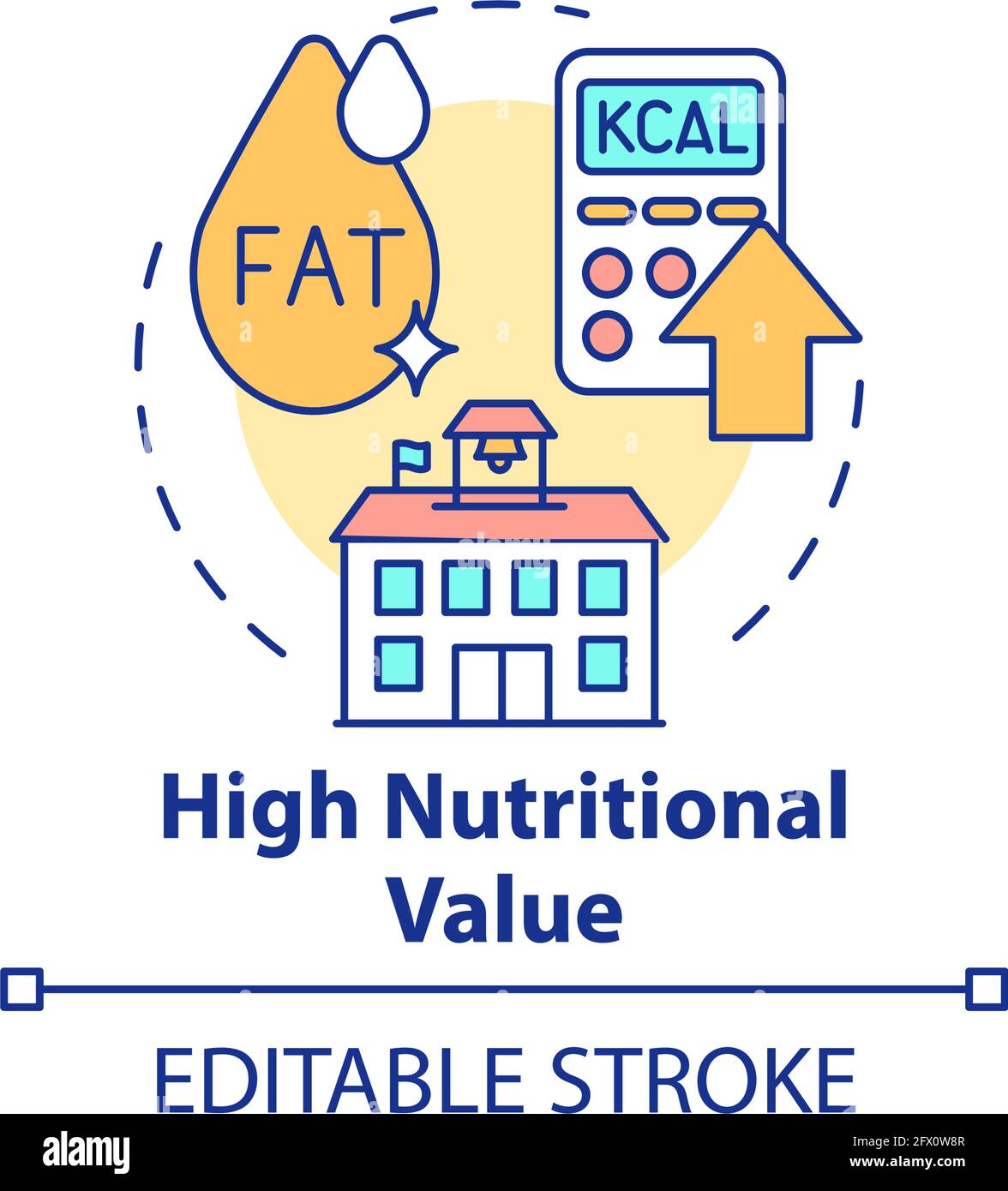 High nutritional value concept icon Stock Vector Image & Art - Alamy