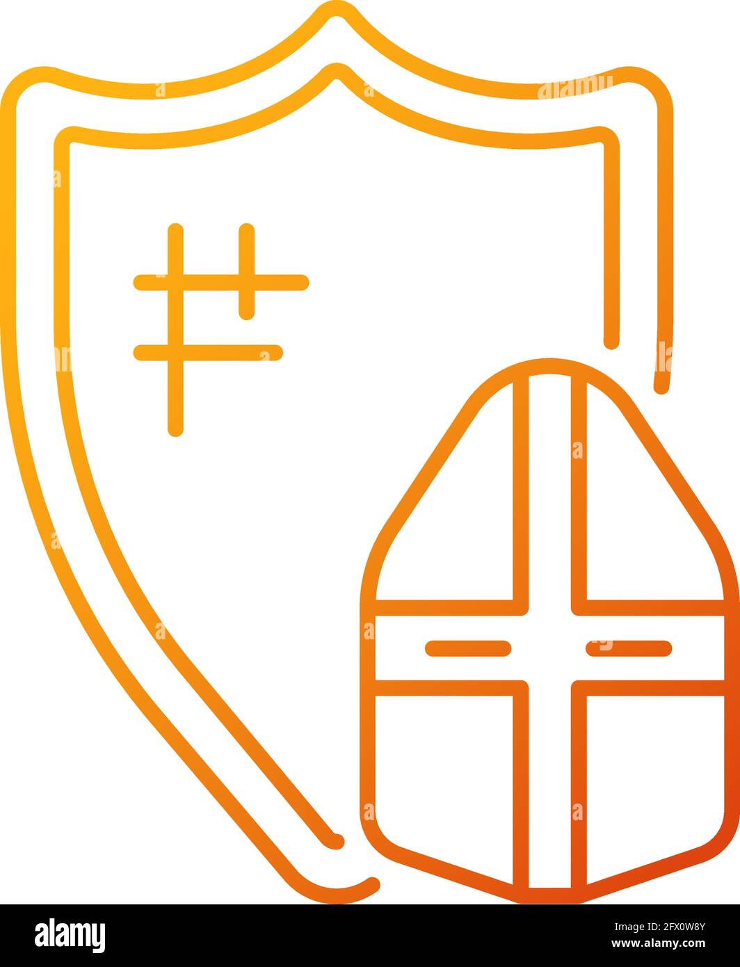 Knight armor gradient linear vector icon Stock Vector Image & Art - Alamy