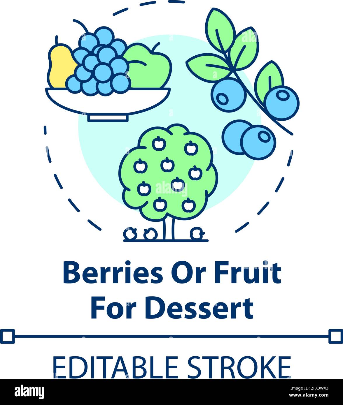 Berries linear icon strawberry Stock Vector Images - Alamy