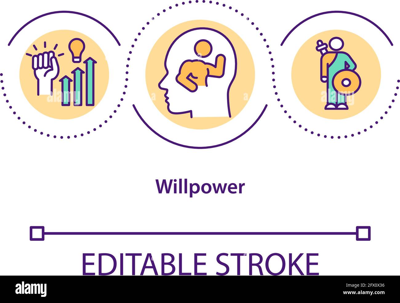 Power of self discipline Cut Out Stock Images & Pictures - Alamy