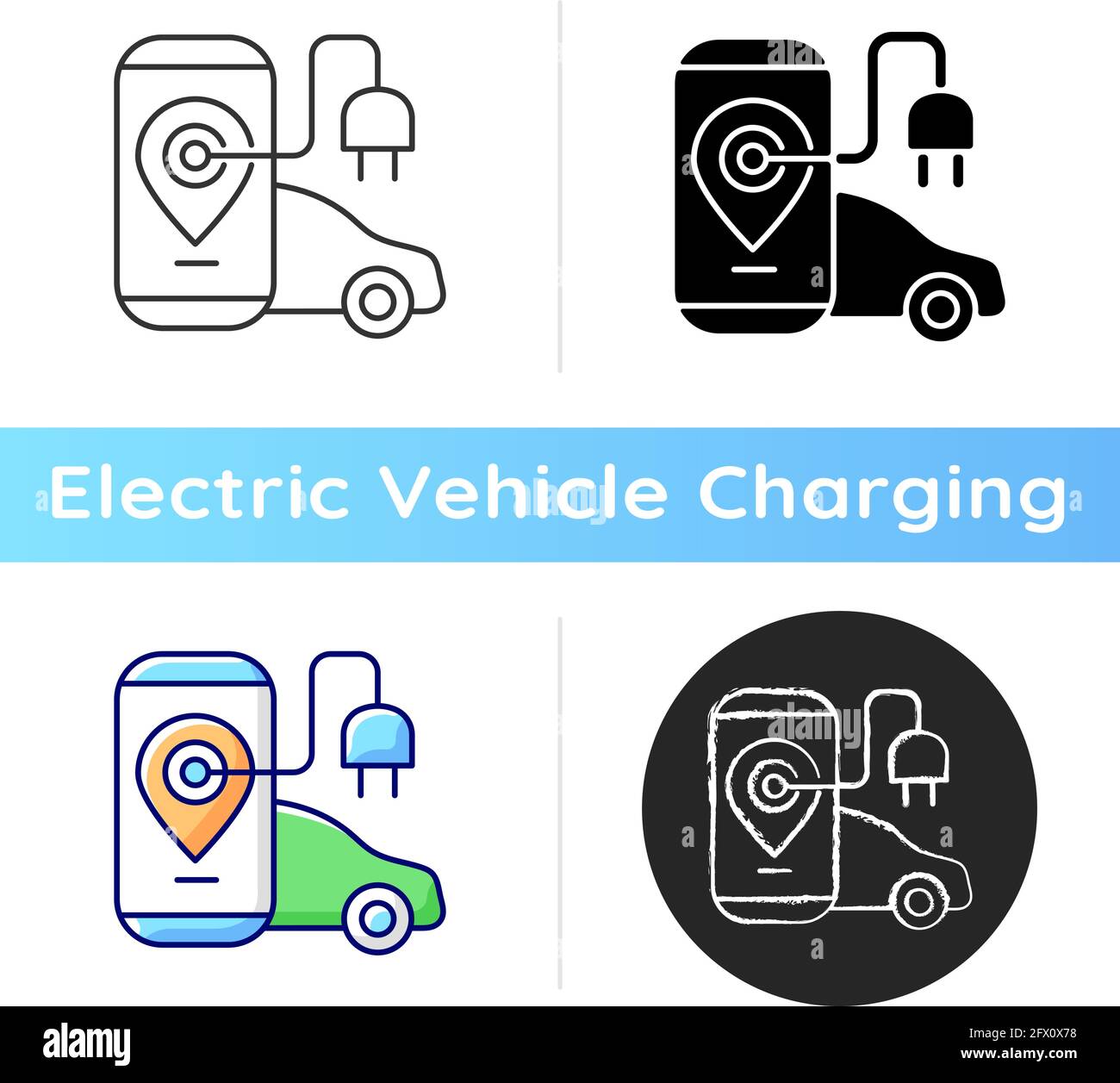 EV charging app icon Stock Vector Image & Art - Alamy