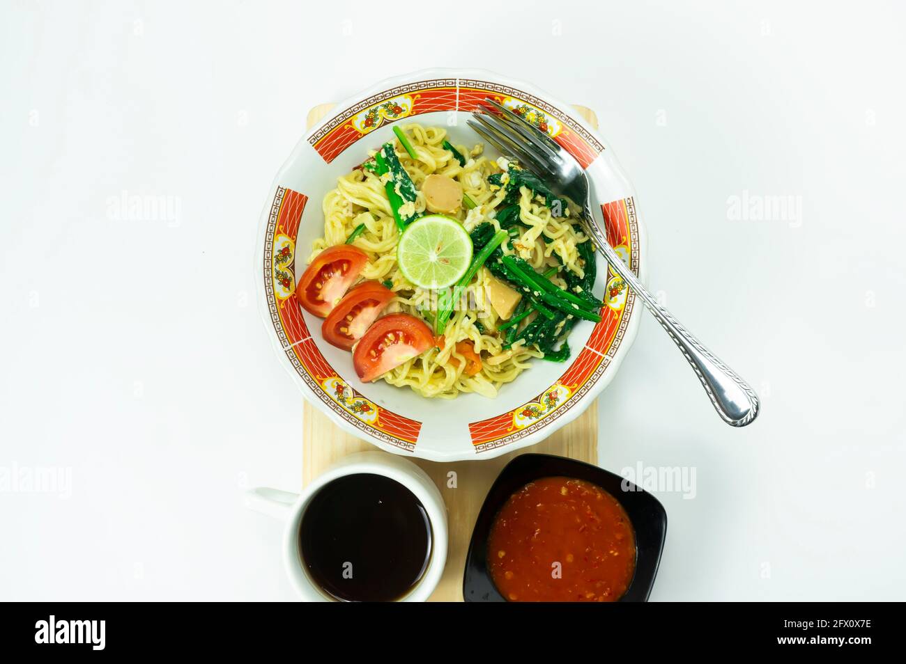 Indonesian Mie Goreng or Fried Noodle with egg traditional Indonesian ...