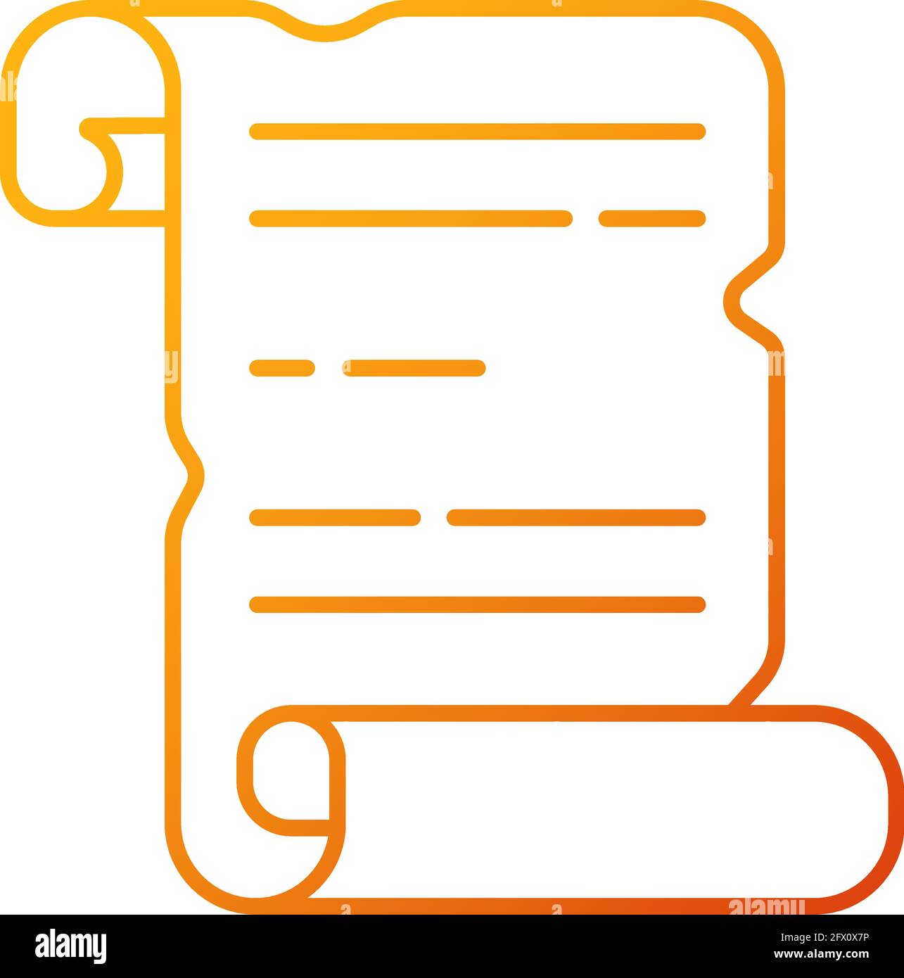 Ancient manuscripts gradient linear vector icon Stock Vector Image ...