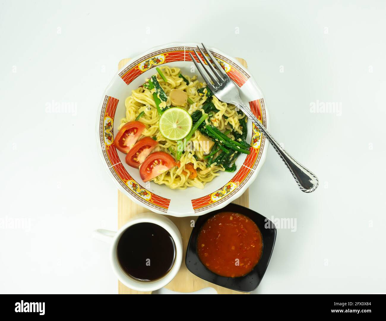 Indonesian Mie Goreng or Fried Noodle with egg traditional Indonesian ...