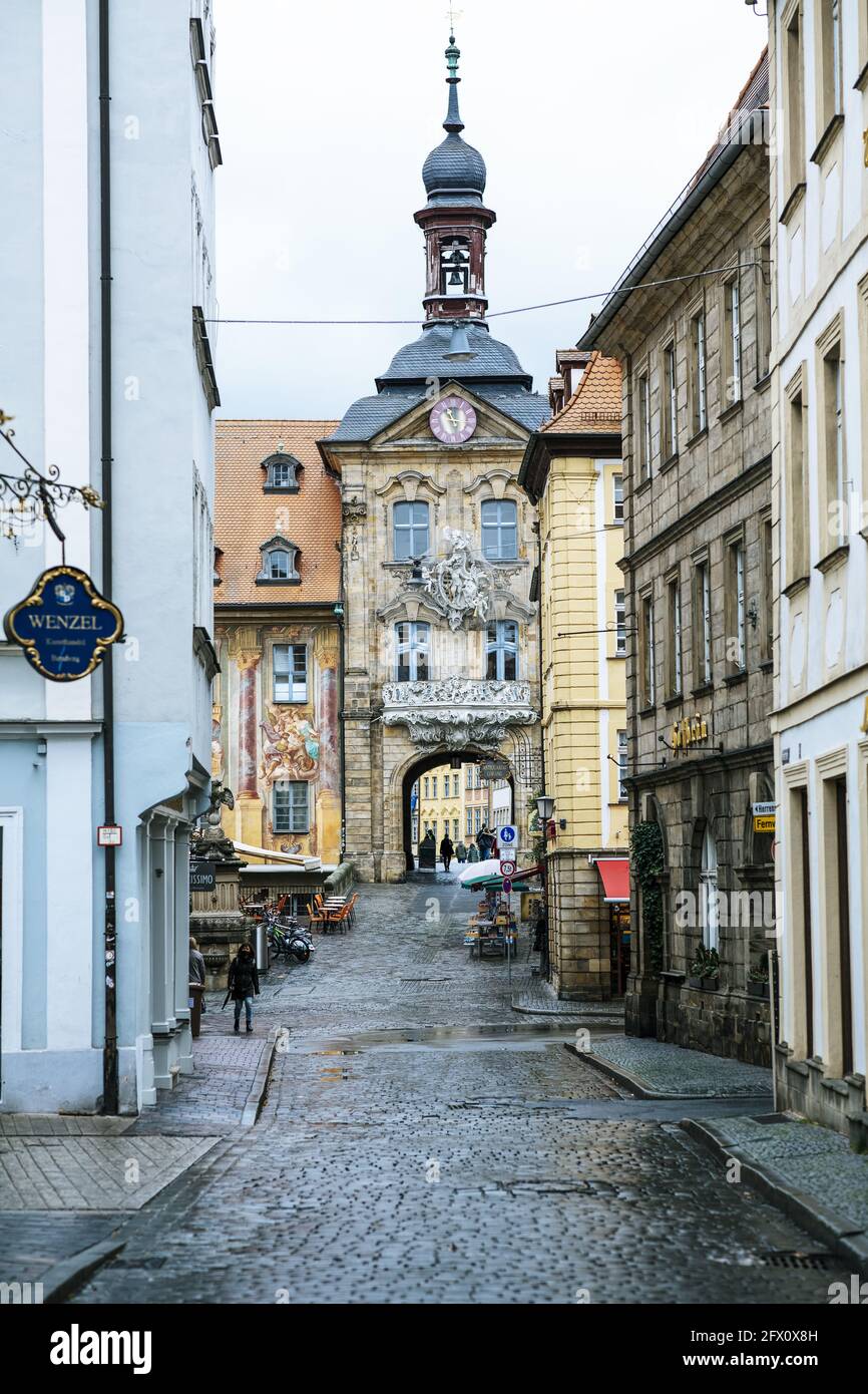 BAMB, GERMANY - Dec 06, 2020: Bamberg historical old inner city UNESCO ...