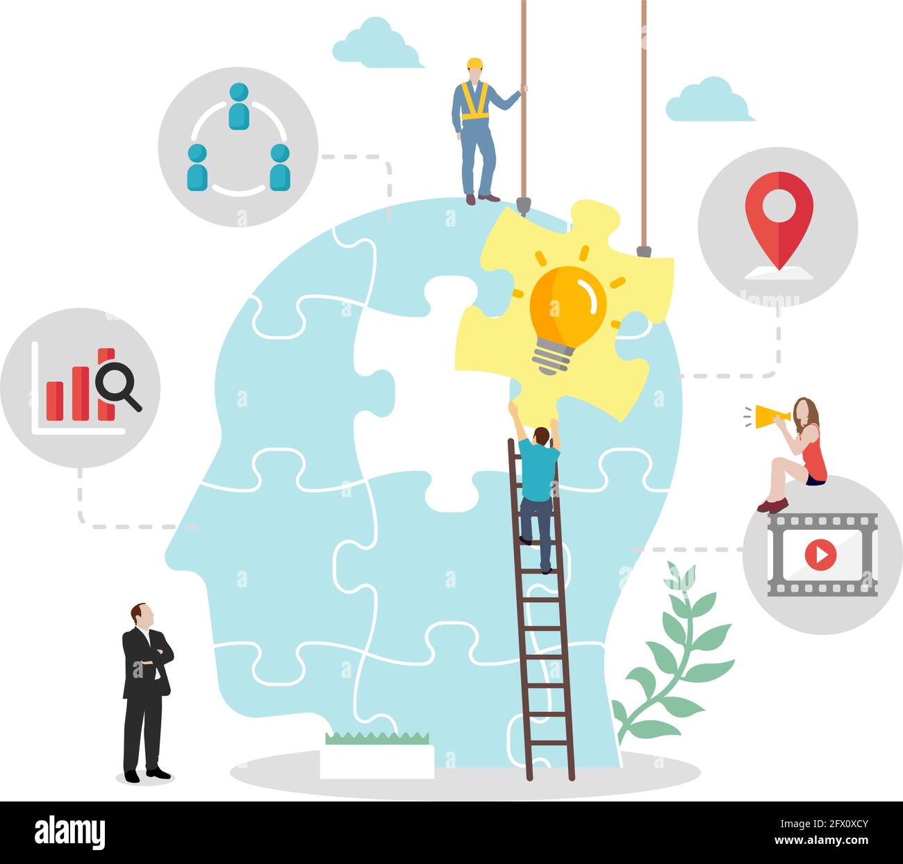 Idea and imagination Stock Vector Images - Alamy