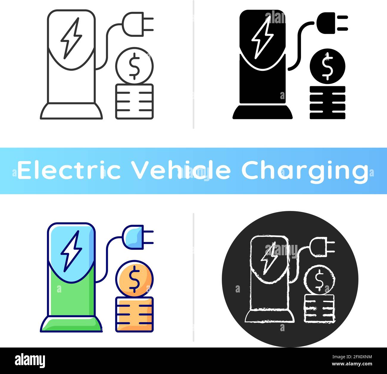 Charging cost icon Stock Vector Image & Art - Alamy