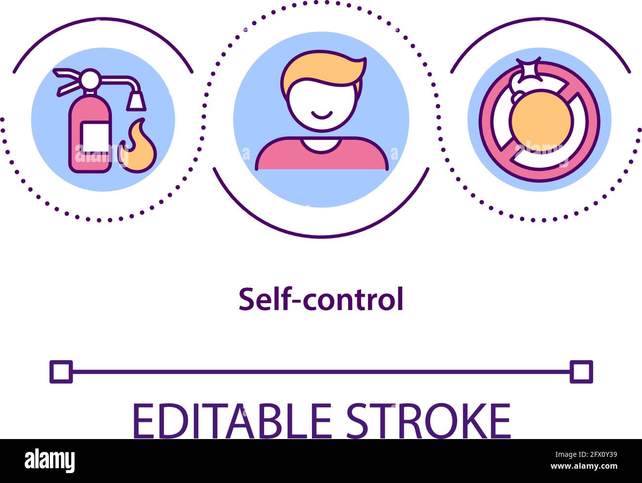 Self control concept icon Stock Vector Image & Art - Alamy