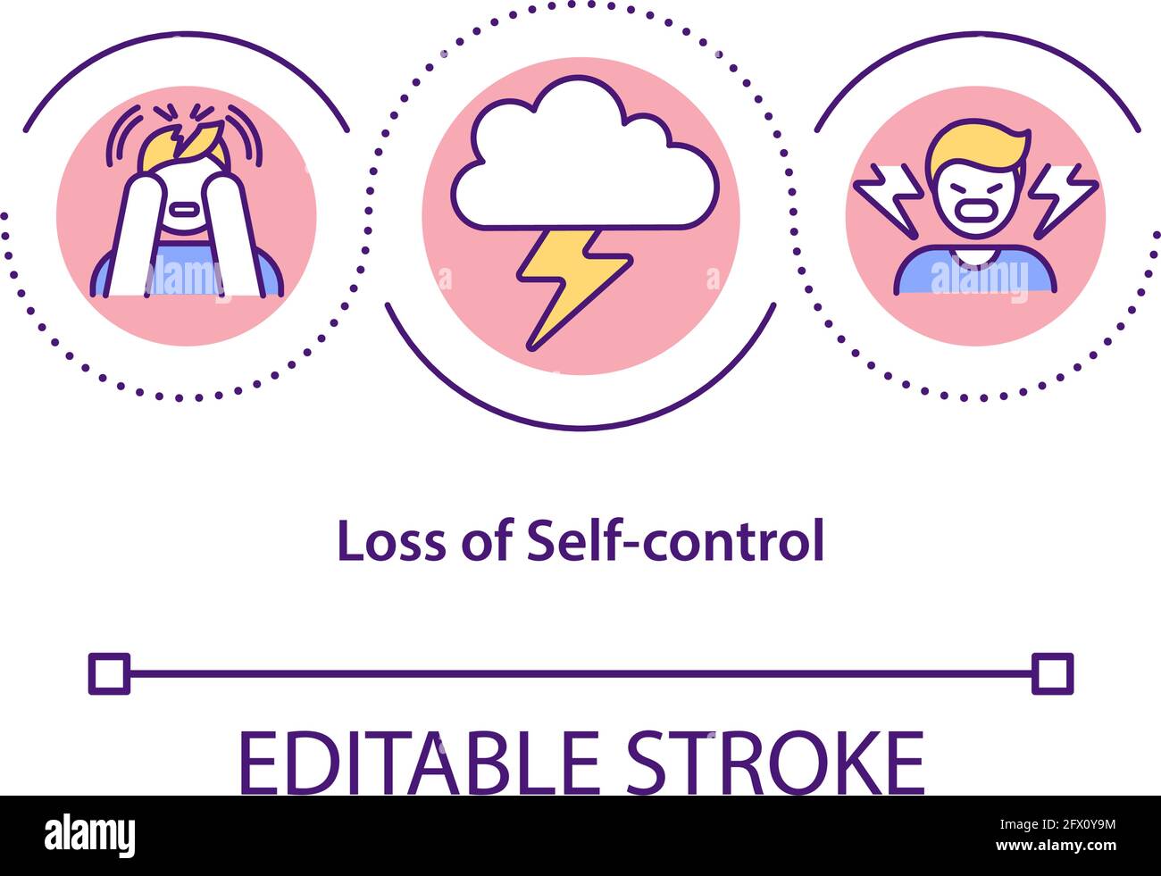 Loss of self control concept icon Stock Vector Image & Art - Alamy