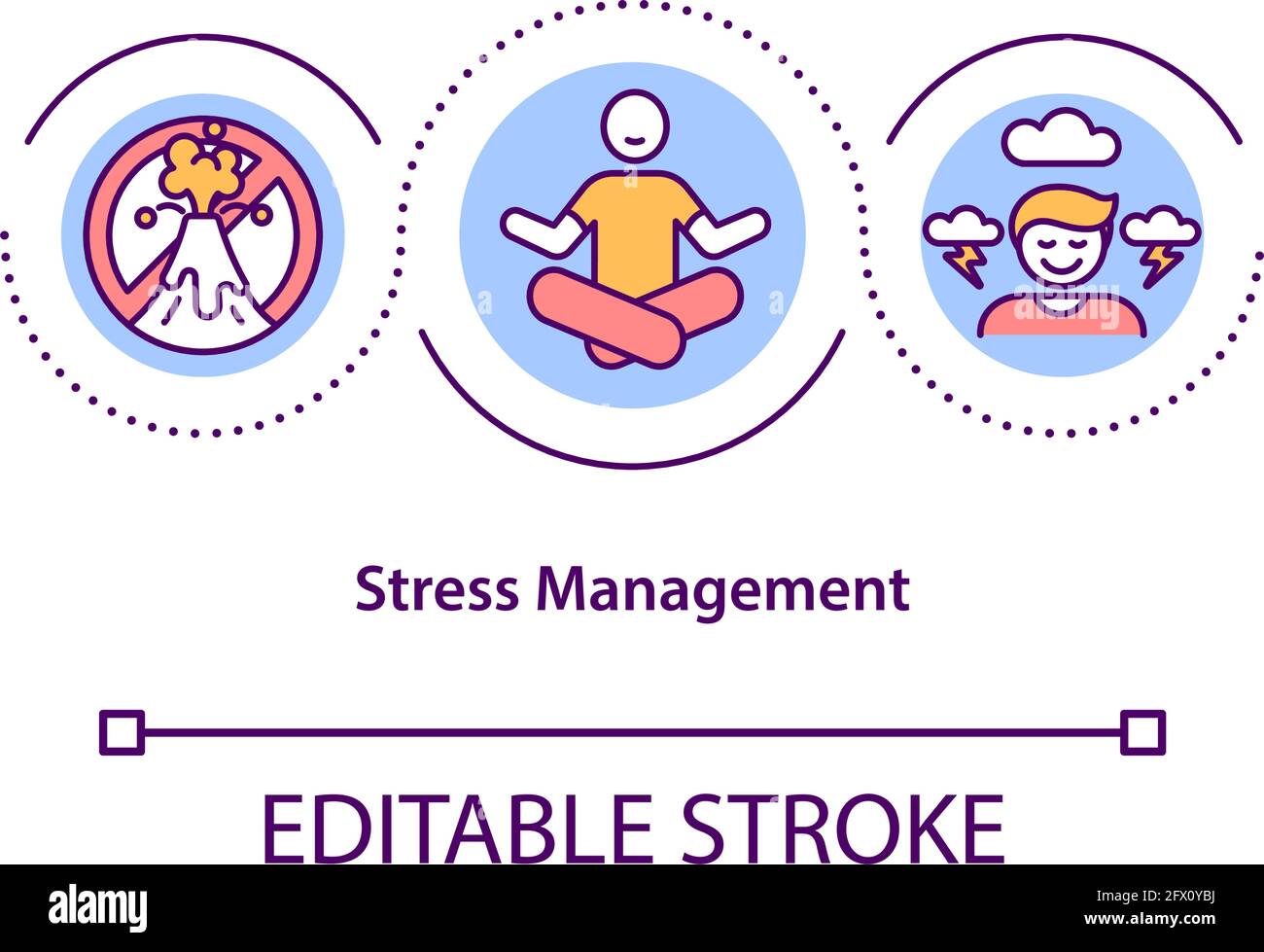 Stress management concept icon Stock Vector Image & Art - Alamy