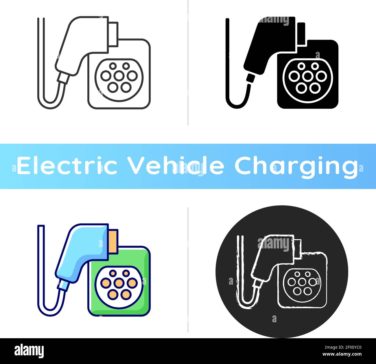 Ev electric connectors Stock Vector Images - Alamy