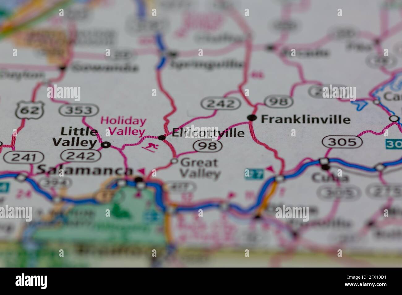 Map of ellicottyville hi-res stock photography and images - Alamy
