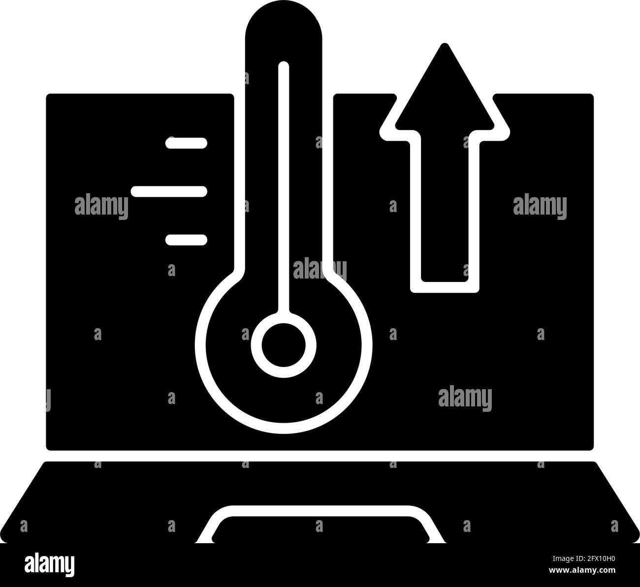 Computer overheating black glyph icon Stock Vector Image & Art - Alamy