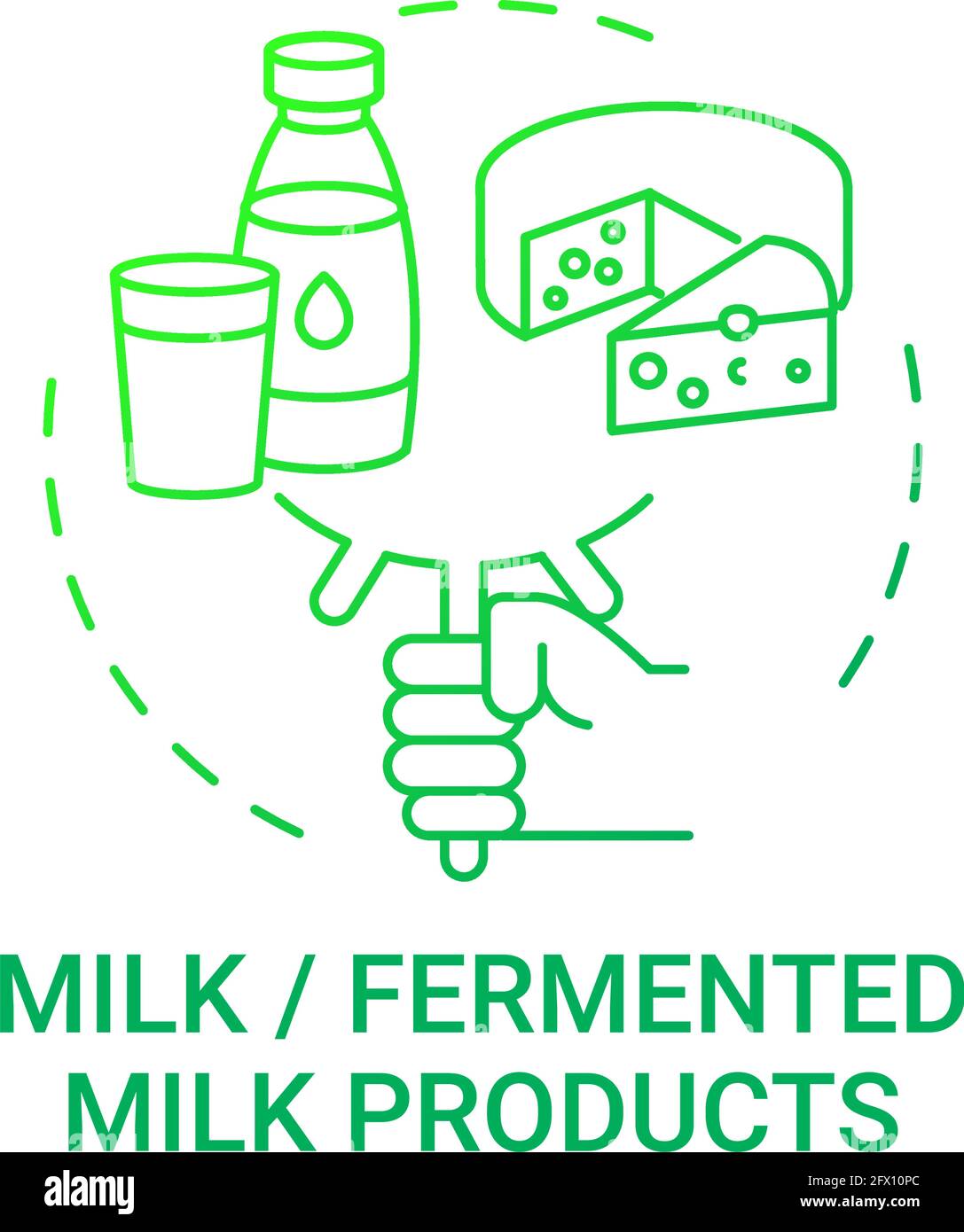 Milk or fermented milk products concept icon Stock Vector Image & Art ...