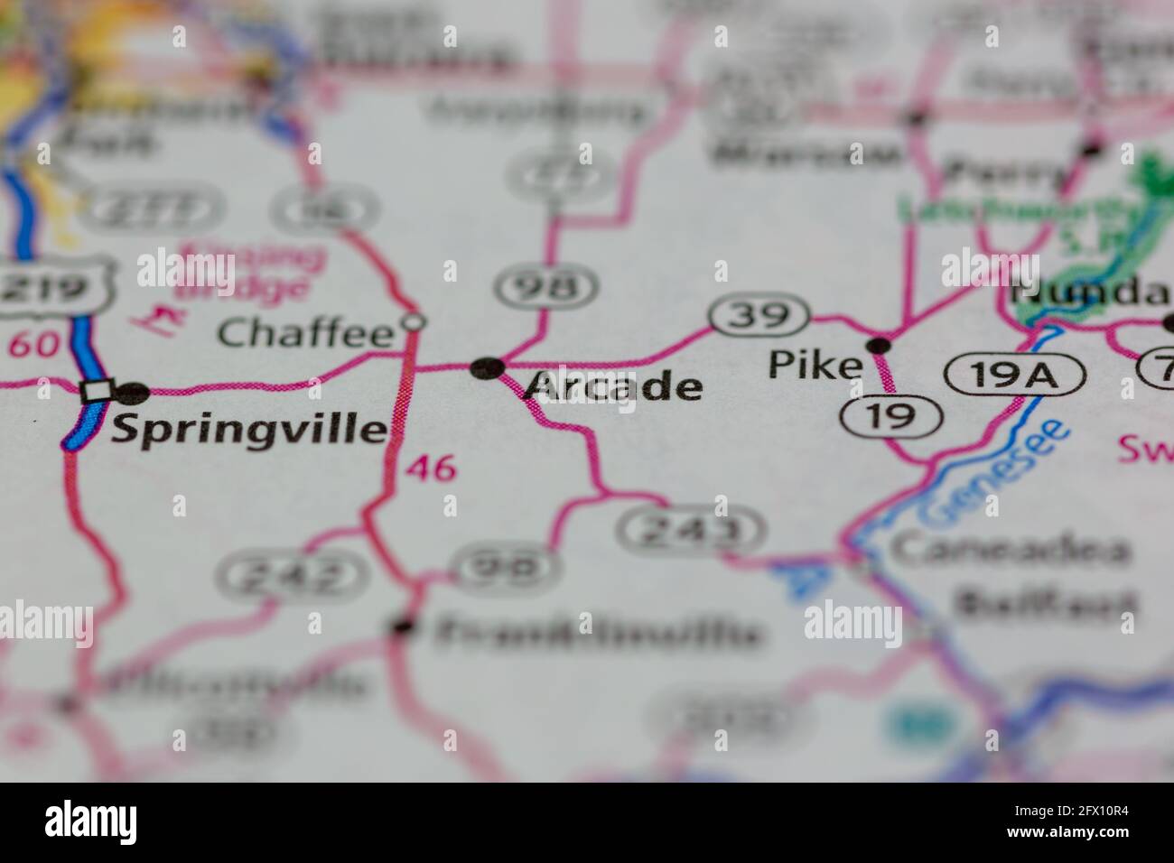 Arcade New York USA Shown on a Geography map or road map Stock Photo ...