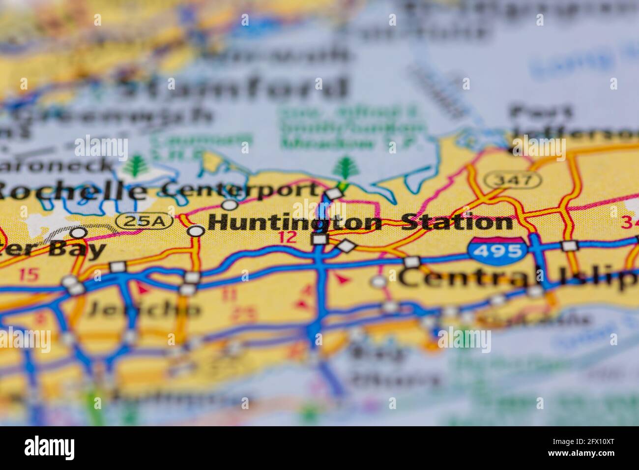 Map of huntington hi-res stock photography and images - Alamy