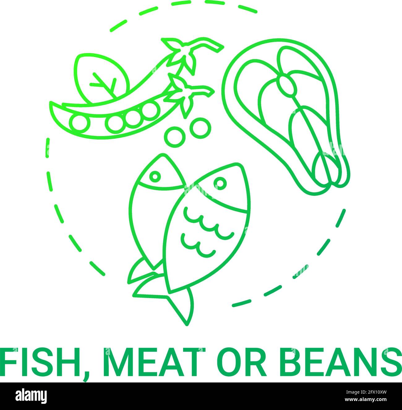 Fish, meat or beans concept icon Stock Vector Image & Art - Alamy