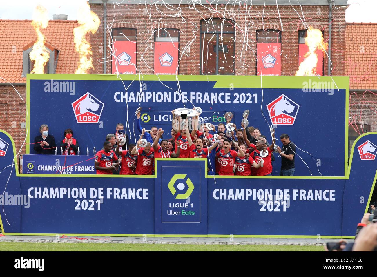 Celebration LOSC Lille the 2021 French Championship title on May 24 ...